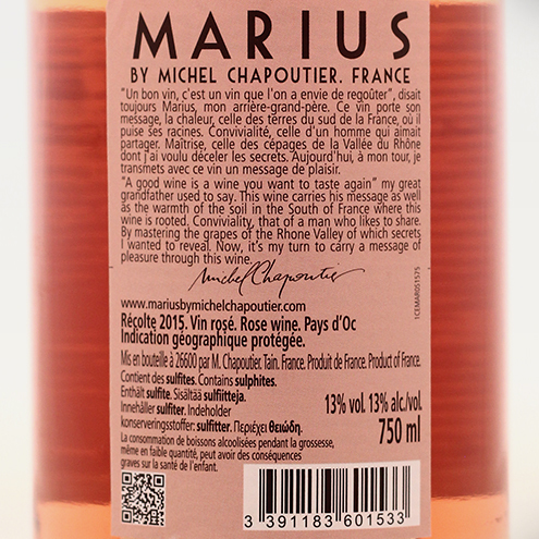 MARIUS - ROSE DOC 2015 (Michel Chapoutier) numai astazi la doar 32 RON ...